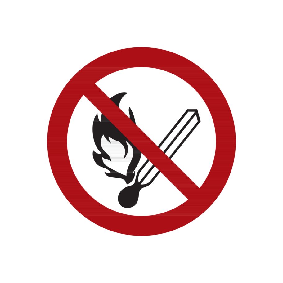 Prohibition Sign No Fire Naked Flame Or Smoking 01100 SFS