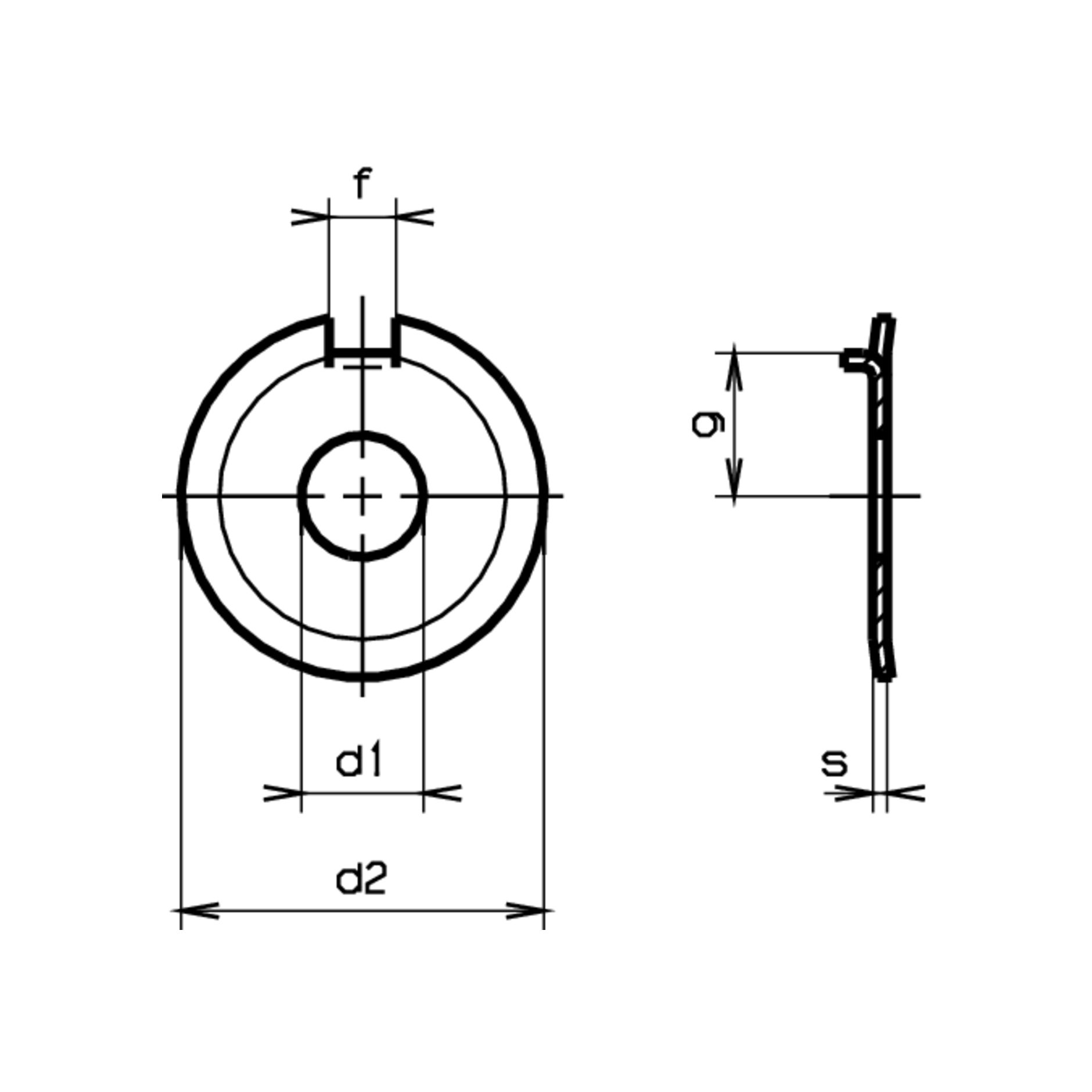 Sicherungsbleche mit Nase DIN 432-Stahl znb 25/M 24 | SFS
