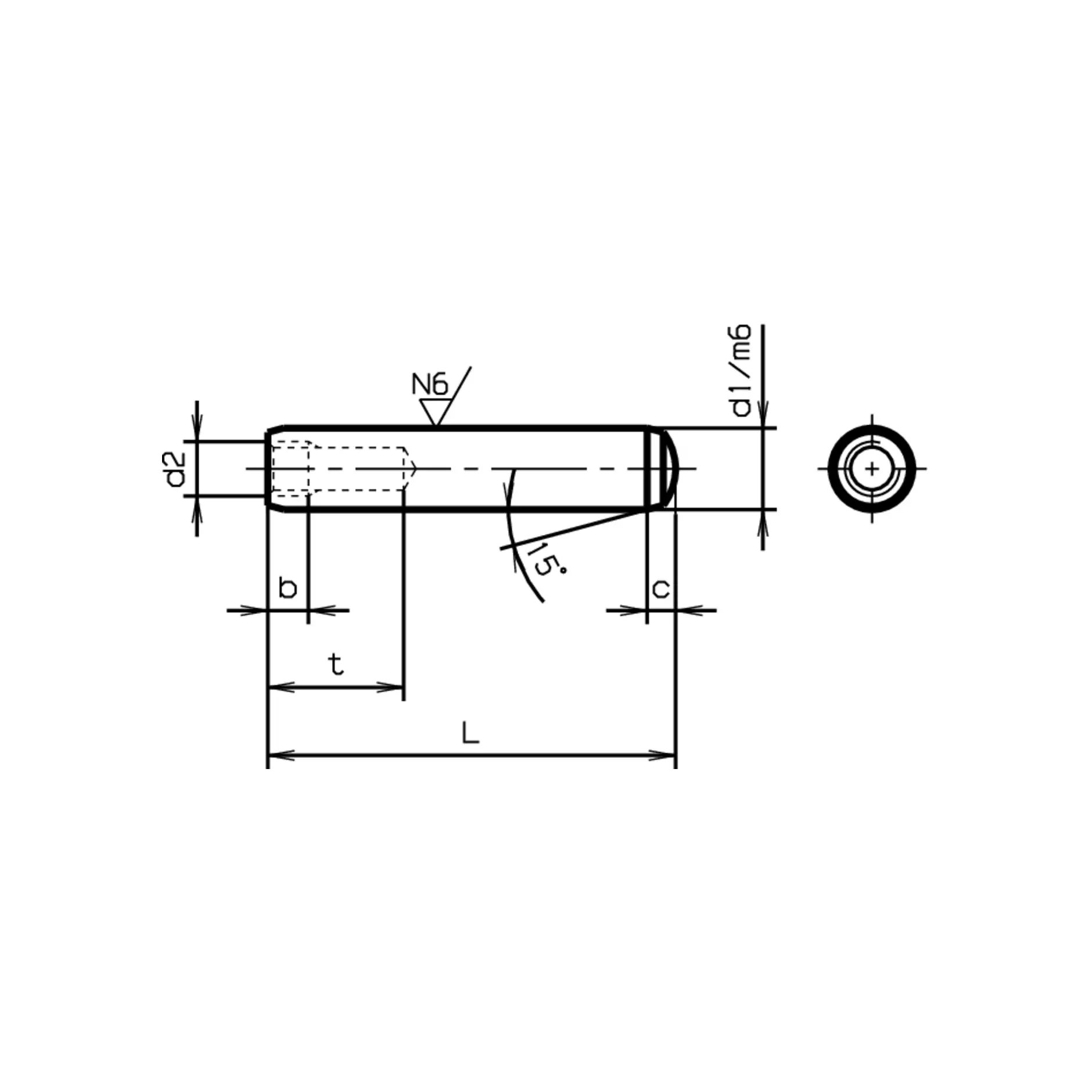 Zylinderstifte mit Innengewinde ISO 8733-rostfrei A1 10x100 mm | SFS