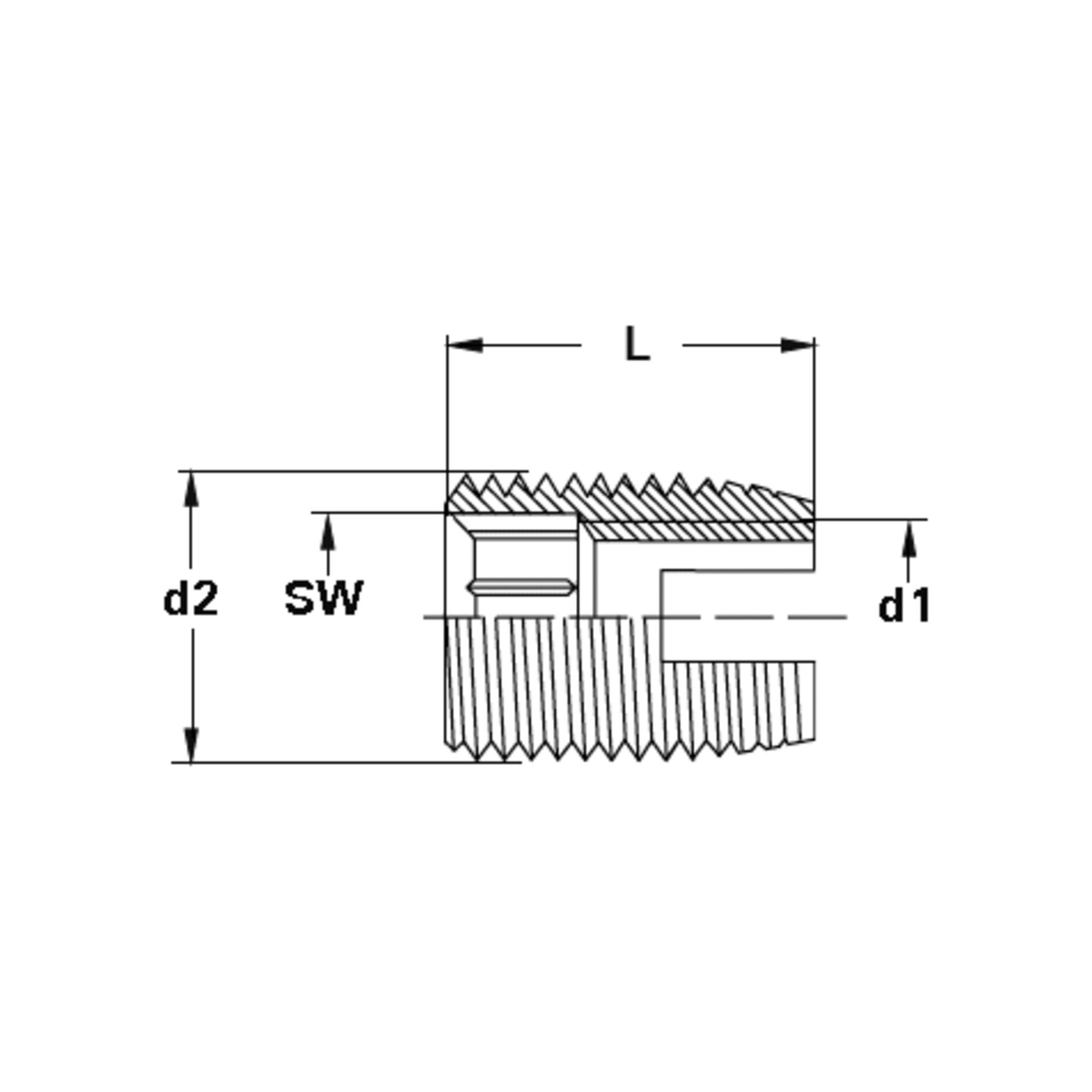 RAMPA Gewindebuchsen Typ ESK rostfrei A2 | SFS