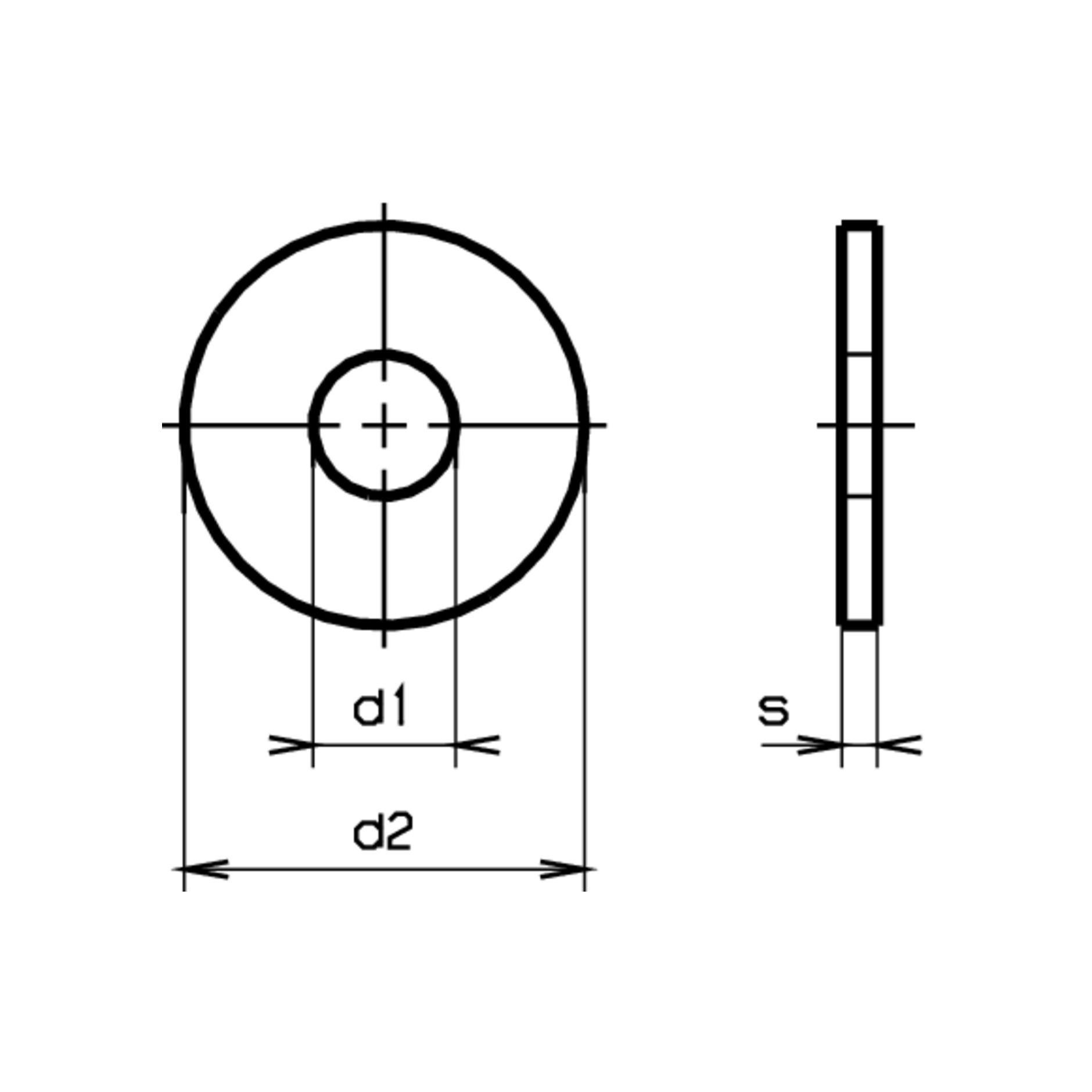 Scheiben ohne Fase DIN 9021-Stahl 100 / 140 HV tZn | SFS