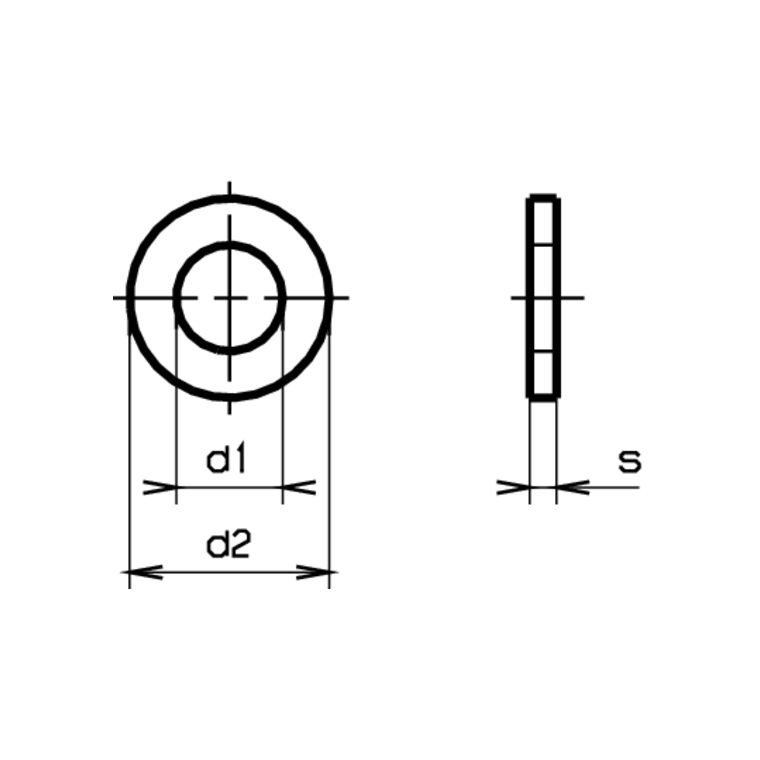 FERRONORM Scheiben ohne Fase DIN 125-1-A-rostfrei A2 140 HV | SFS