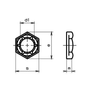 Sicherungsmuttern ~DIN 7967-Federstahl schwarz | SFS